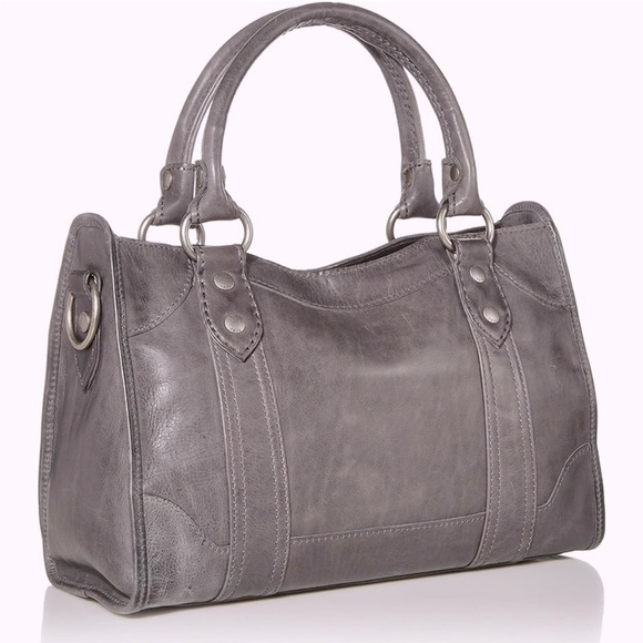 Frye | Bags | Frye Melissa Tote Handbag Gray Leather Large Bag ...